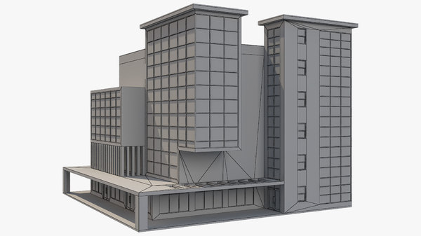 3d office building
