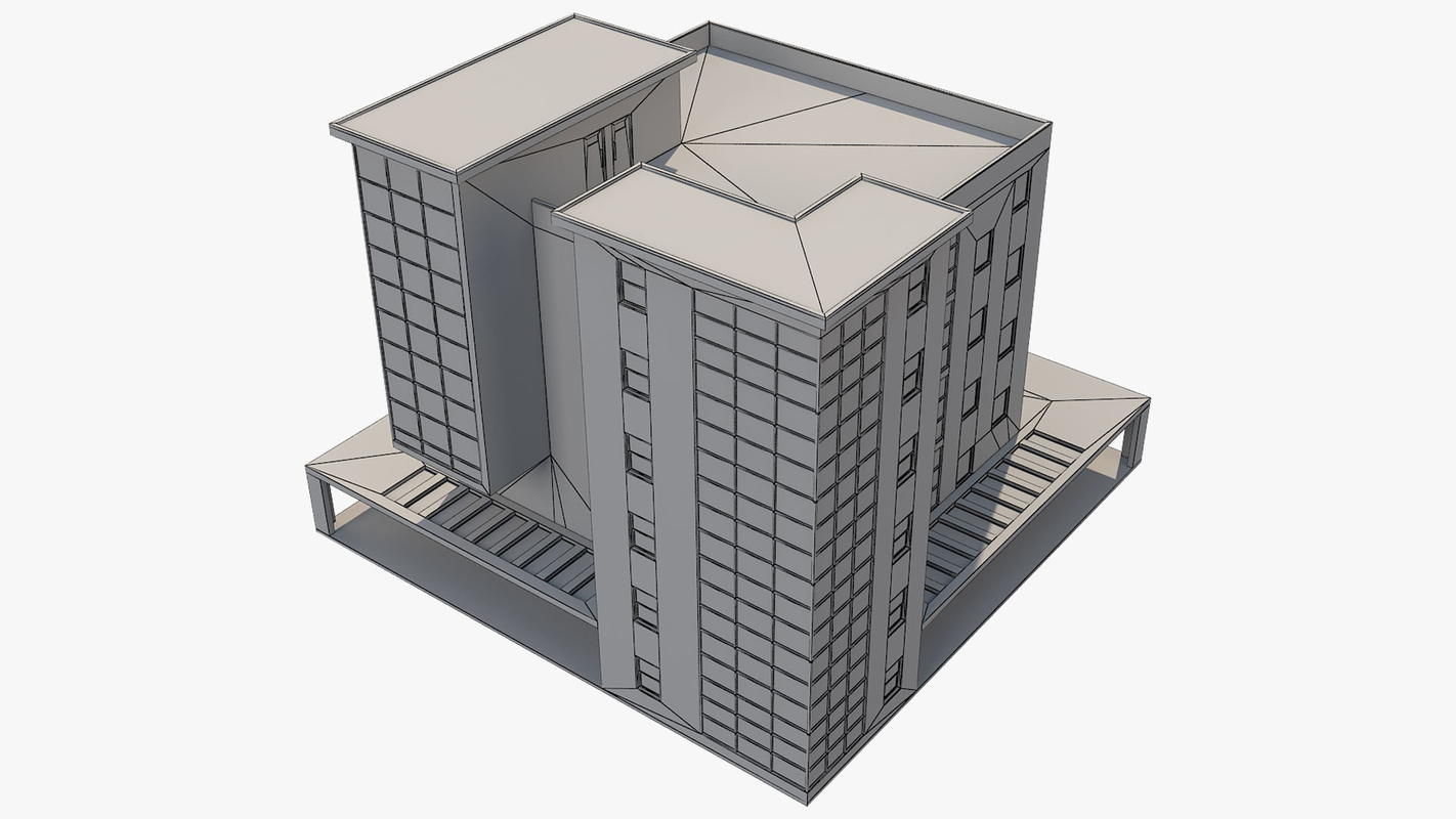 3d office building