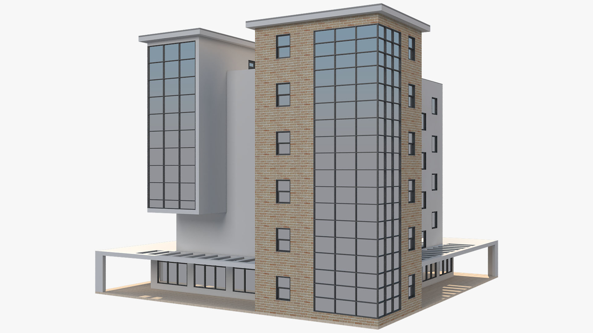 3d office building