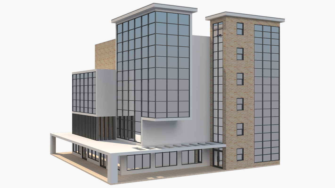 3d office building
