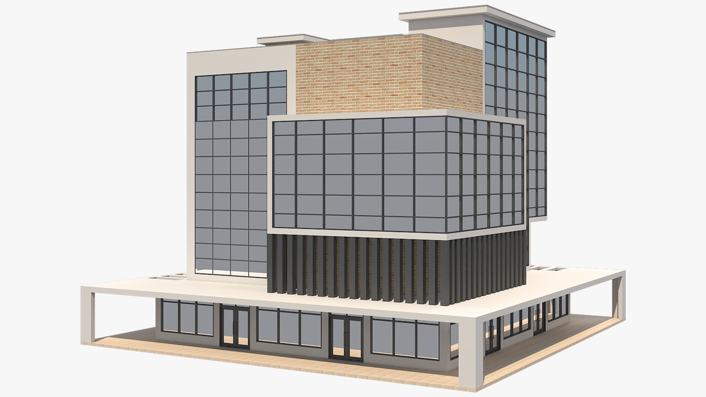 3d office building