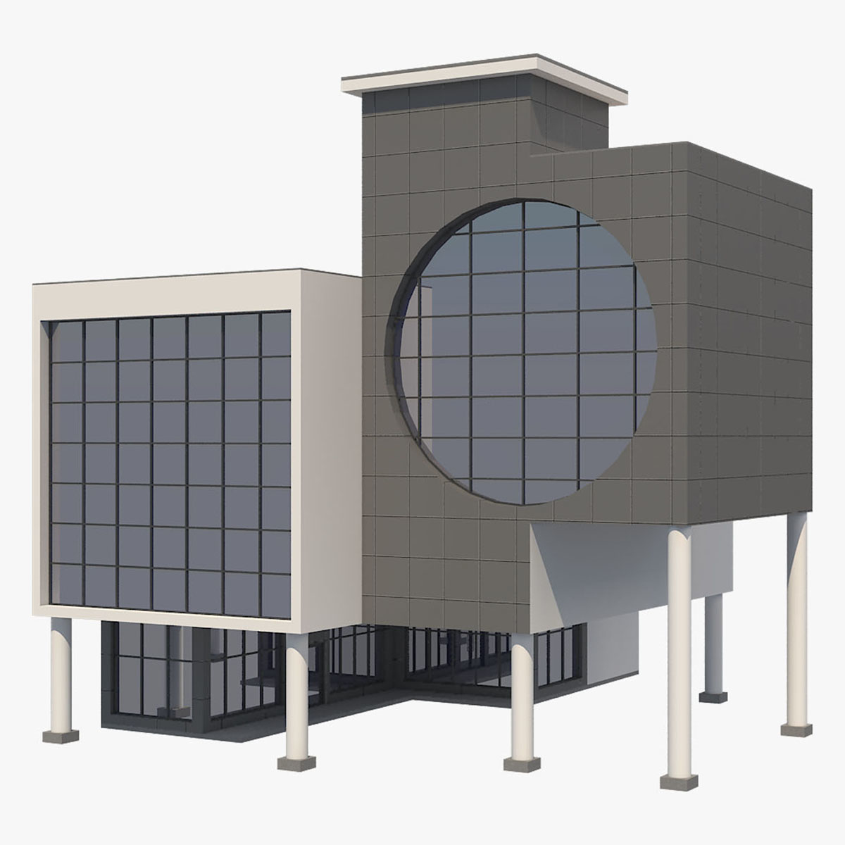 3d office building model