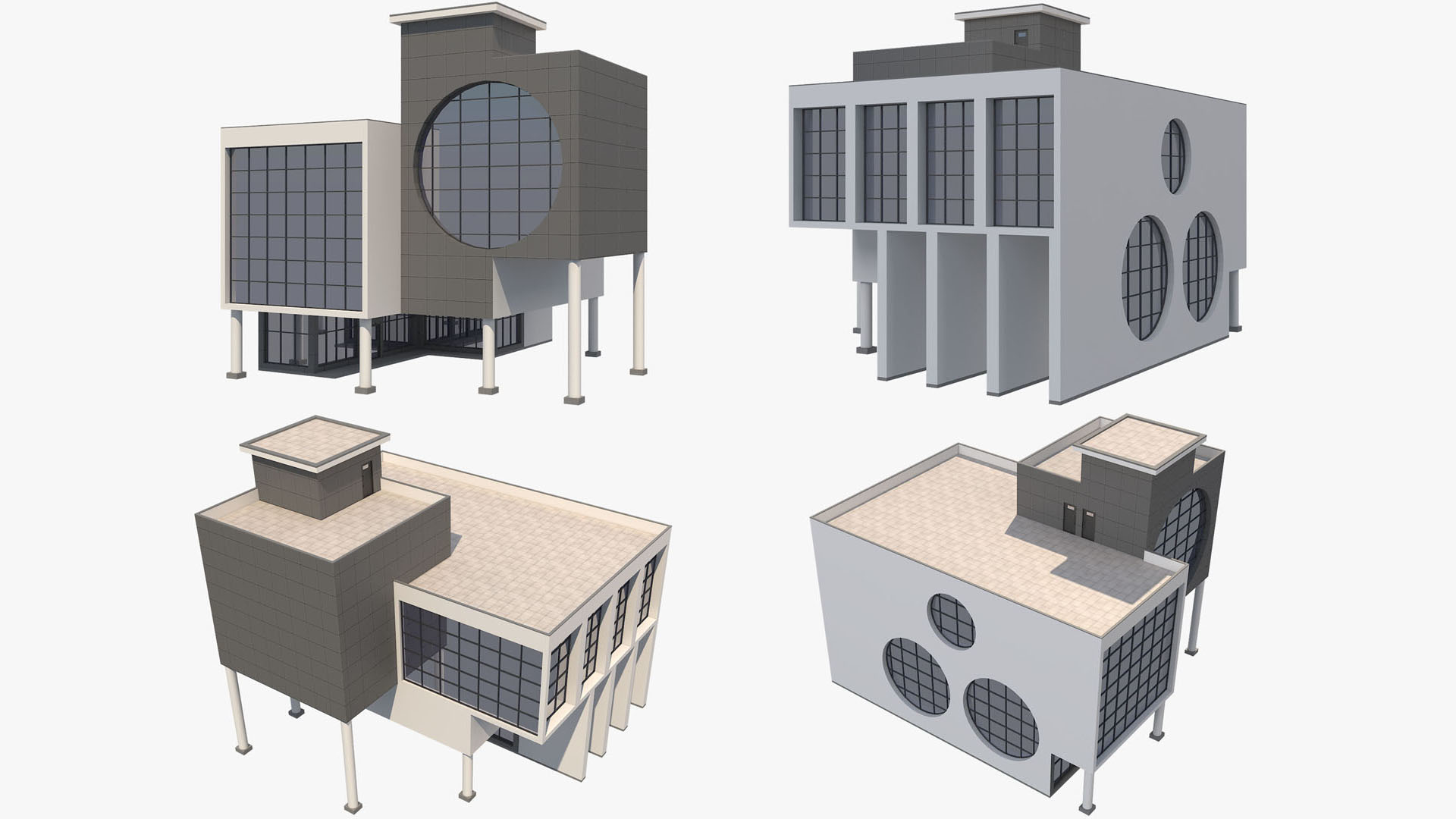 3d office building model