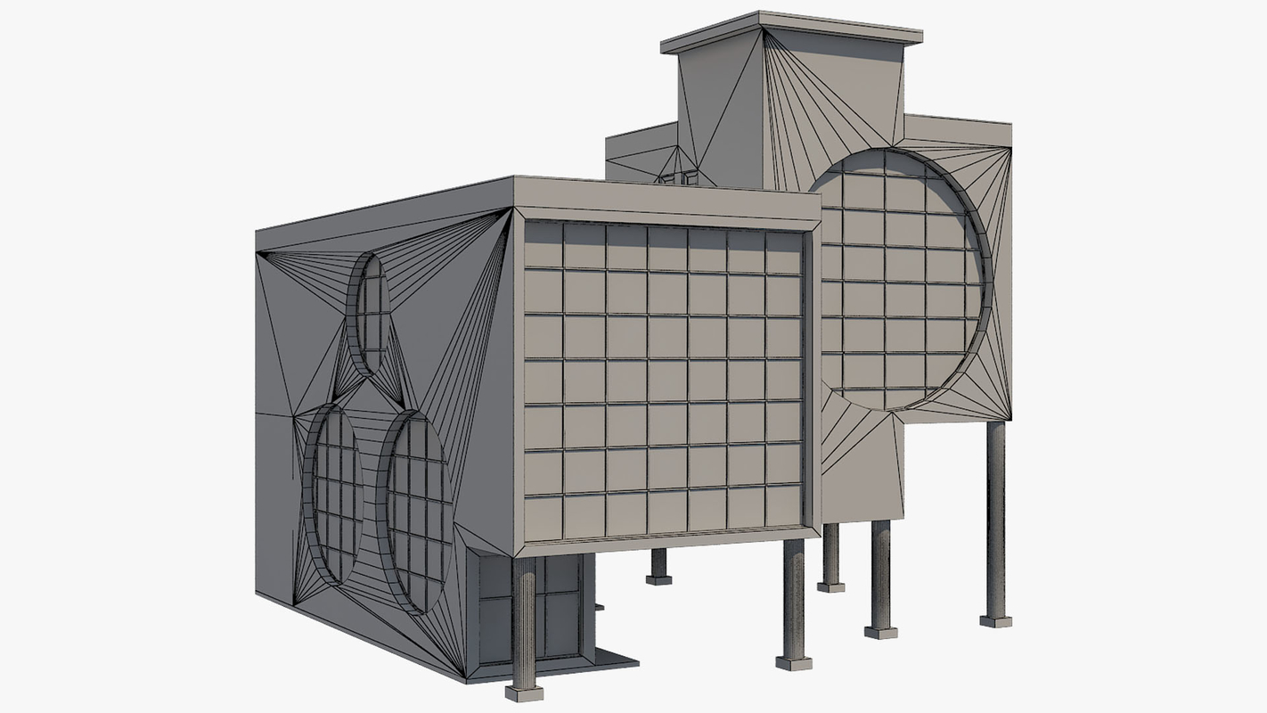 3d office building model