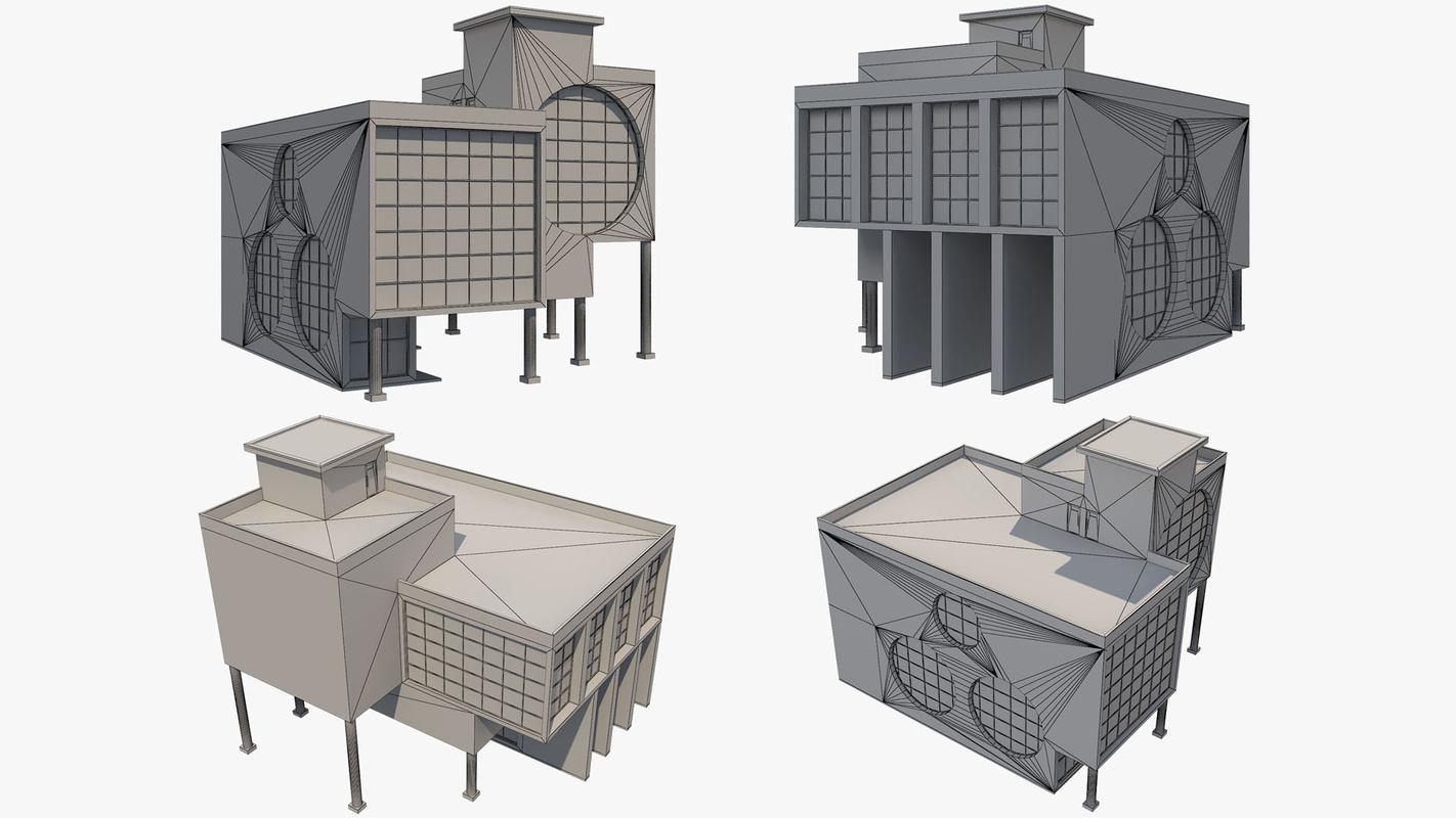 3d office building model