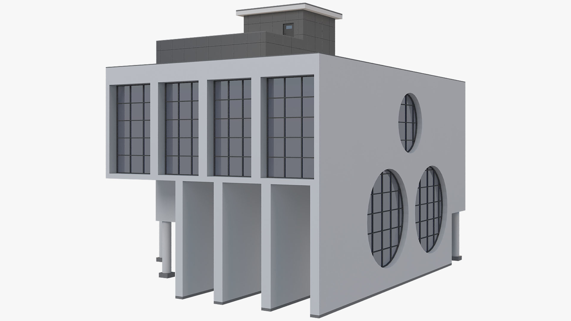 3d office building model