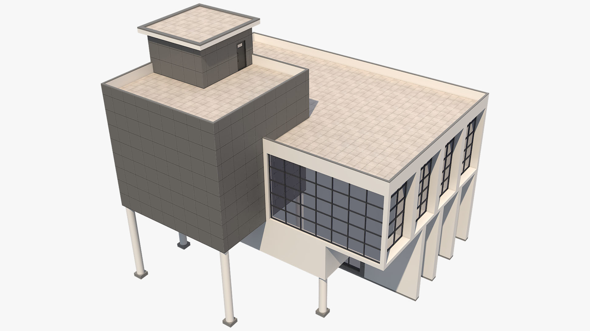 3d office building model