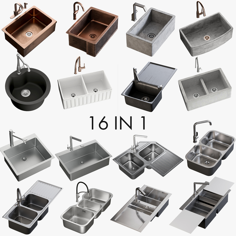 Realistic sinks 3 3D model - TurboSquid 1443632