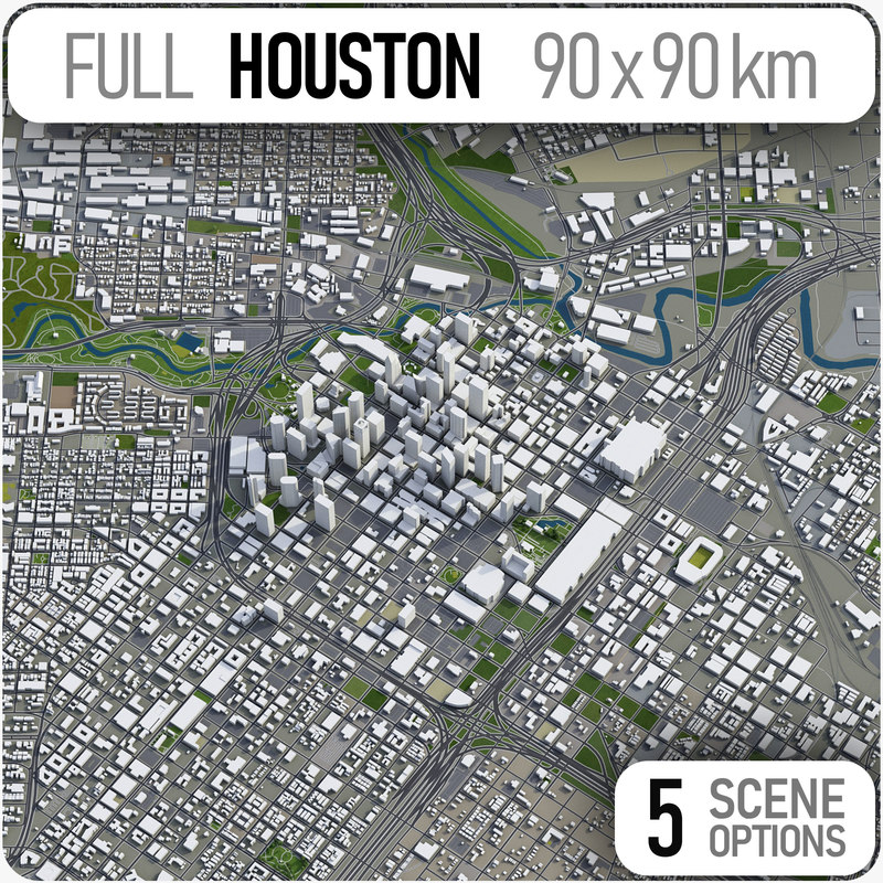 3D houston texas area - TurboSquid 1334448