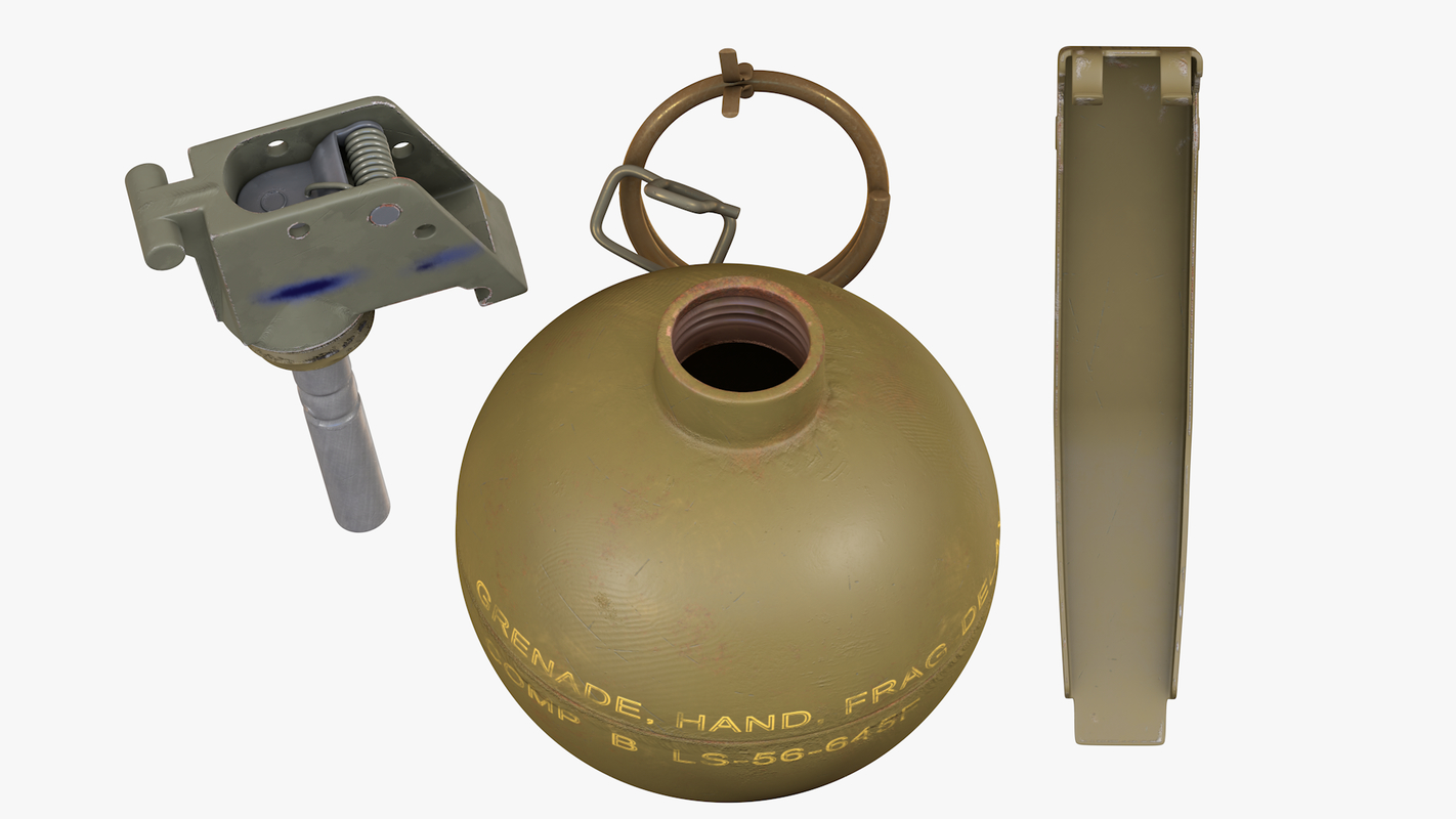 Fragmentacja Granat ręczny piechoty M67 Model 3D - TurboSquid 1443778