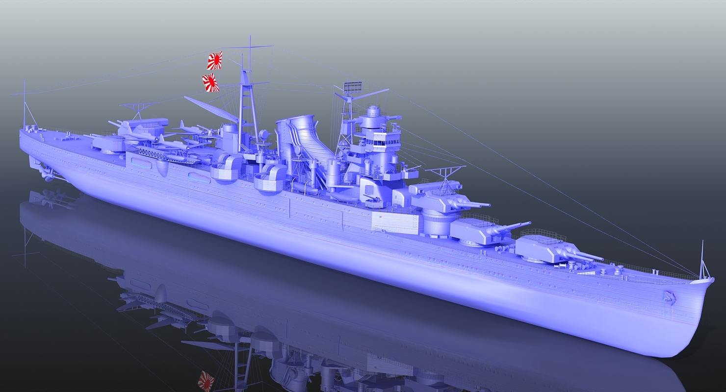 Japanese cruiser kumano 3D model - TurboSquid 1442682