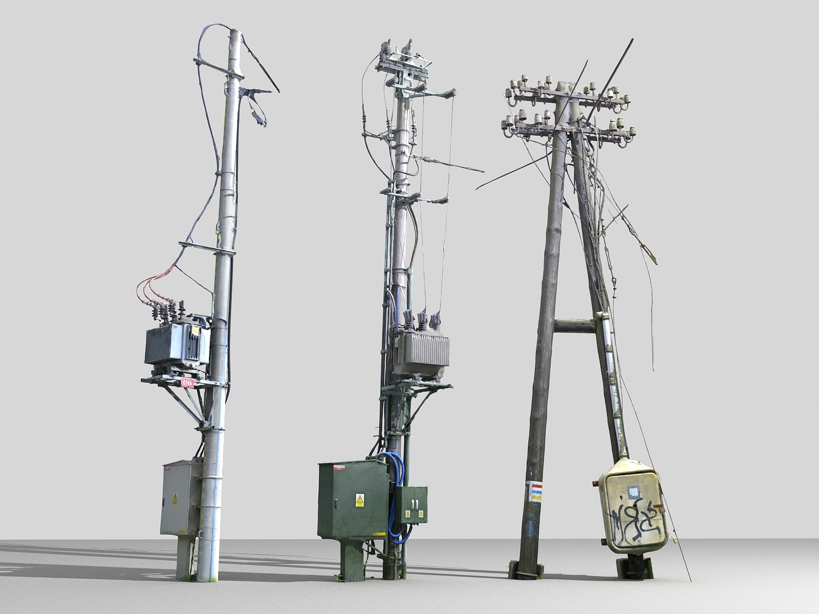 Tower powerlines street pack 3 3D - TurboSquid 1443849