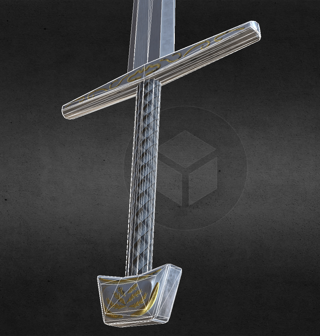 modelo 3d Espada Low Poly gratis - TurboSquid 1443941