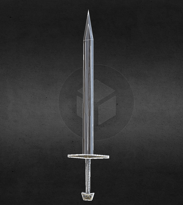 modelo 3d Espada Low Poly gratis - TurboSquid 1443941