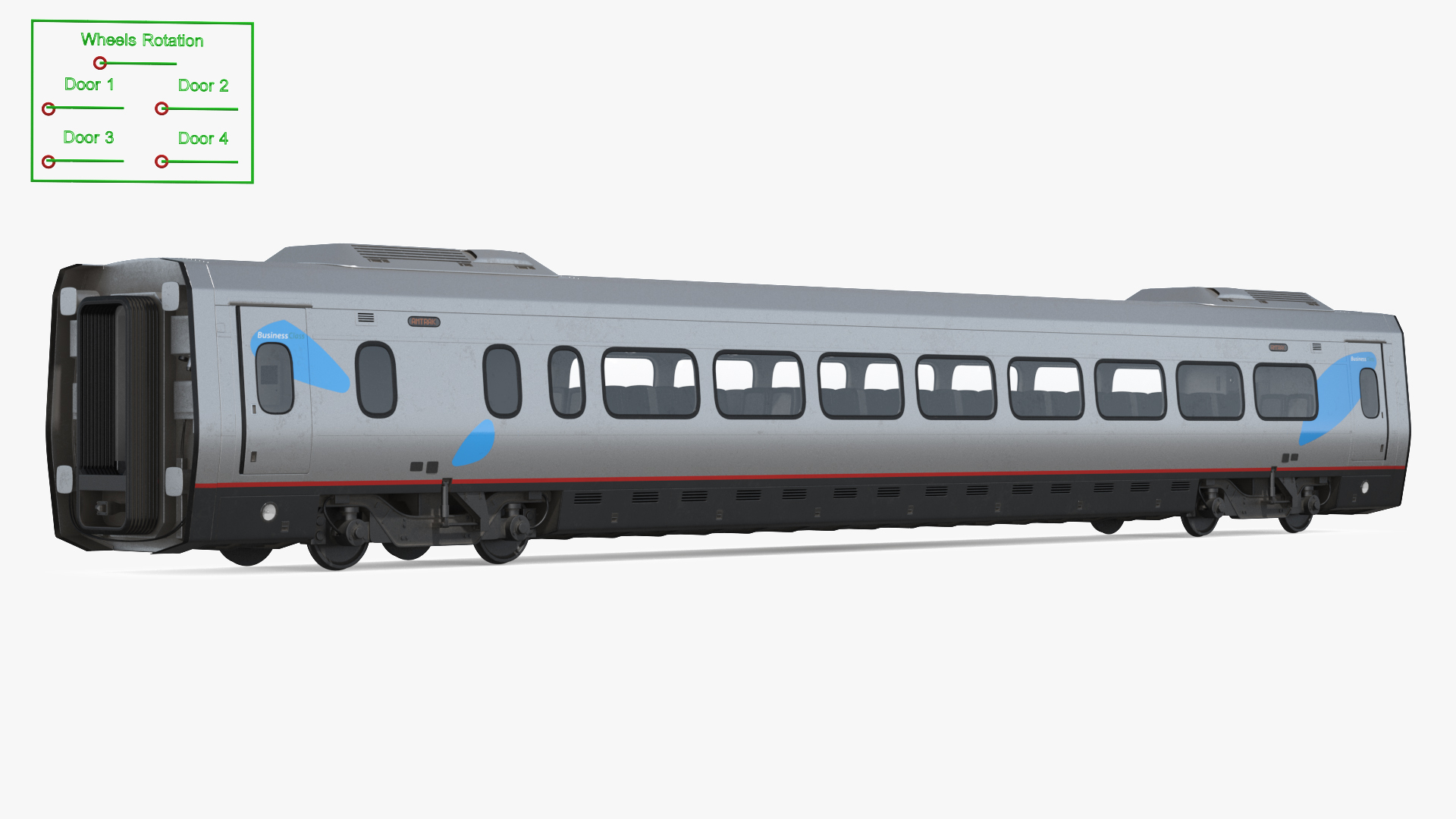 3D model acela express coach rigged - TurboSquid 1444073