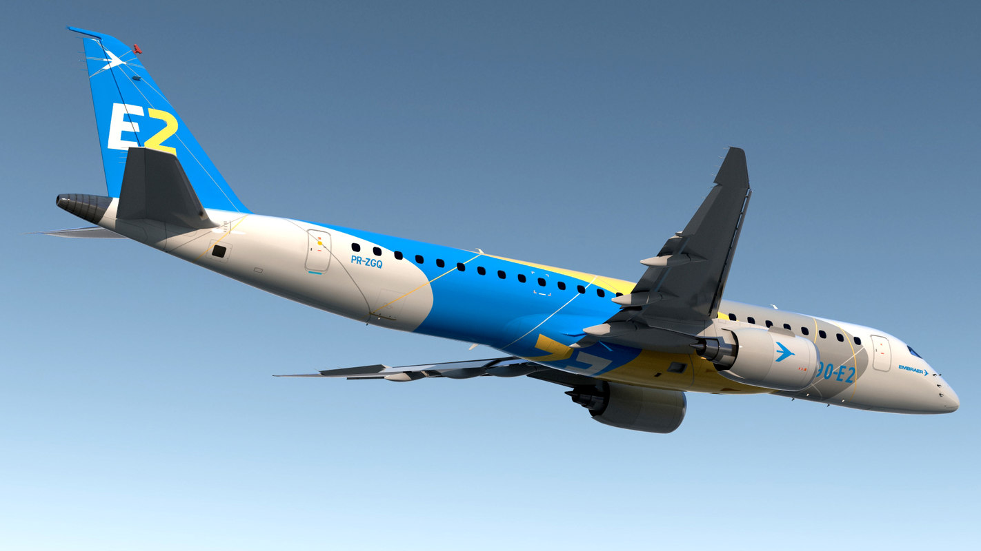 3D embraer e-jet e190-e2 jet model - TurboSquid 1444183