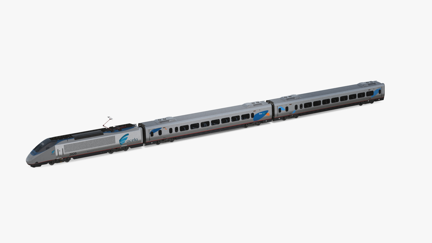 Amtrak acela express train 3D model - TurboSquid 1444168