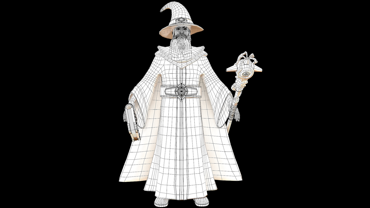 Original wizard staff 3D model - TurboSquid 1442377