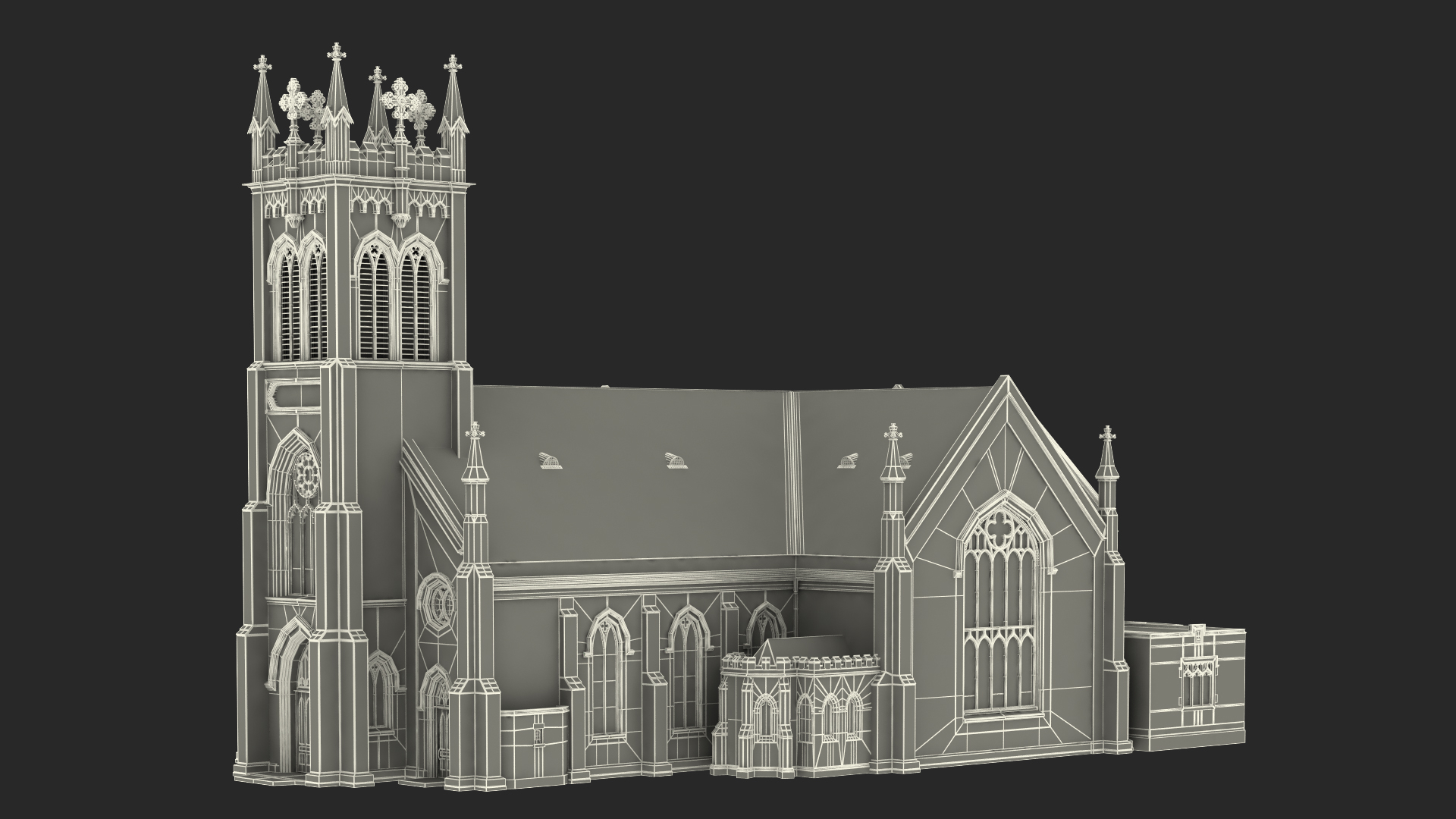 3D ancient catholic church model - TurboSquid 1444078