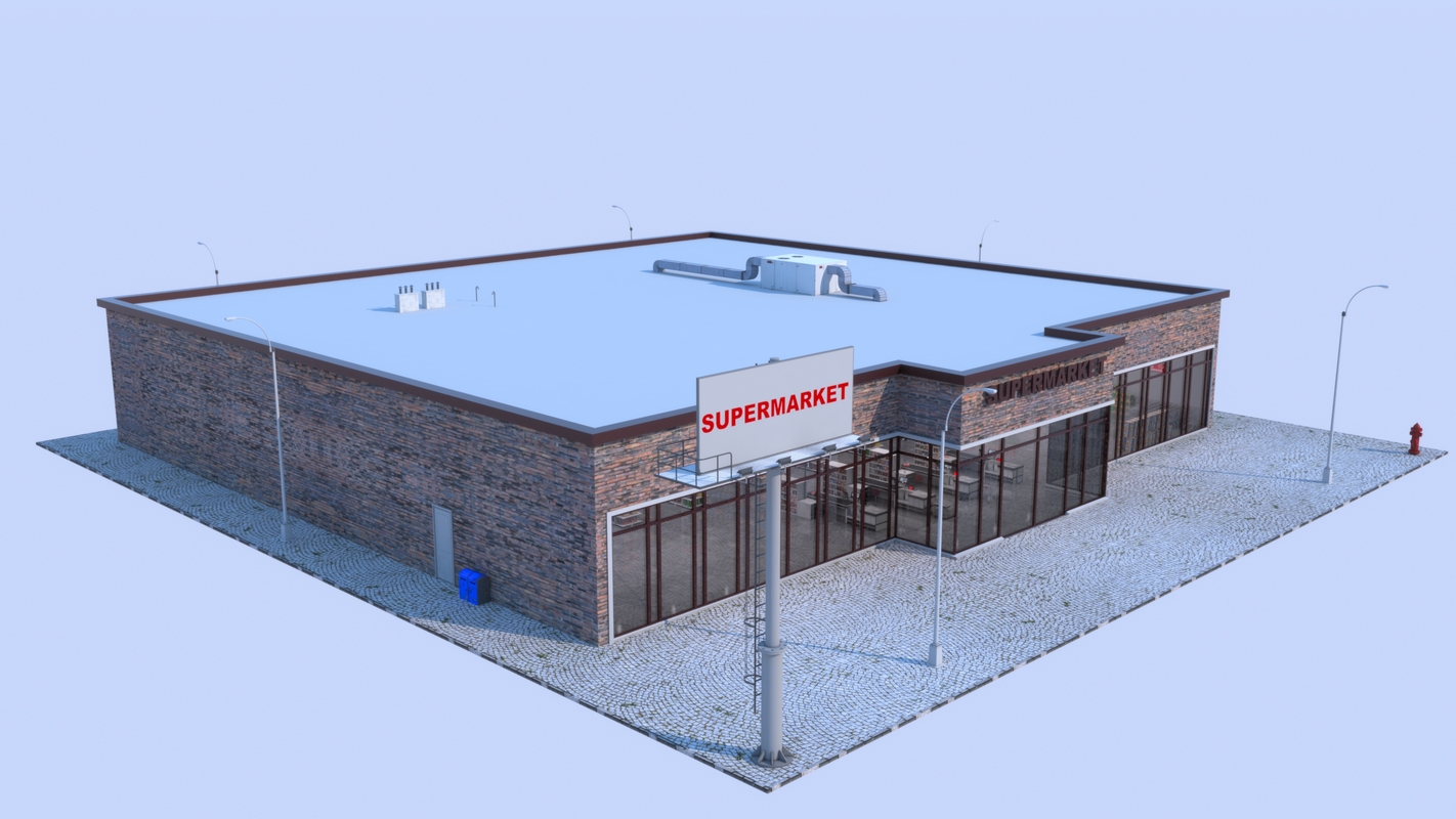 Supermarket store shopping 3D model - TurboSquid 1444093