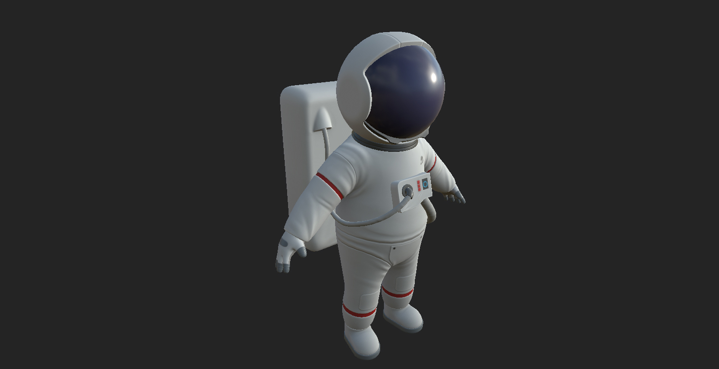 3D astronaut character cartoon model - TurboSquid 1444257