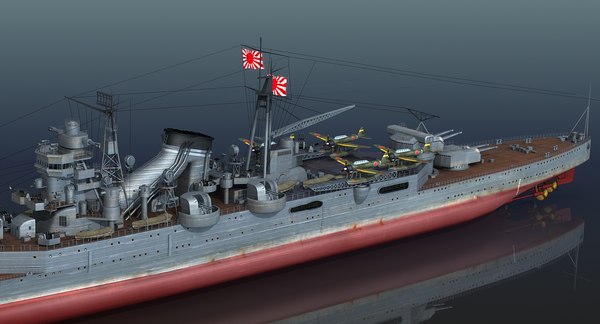 Japanese cruiser suzuya 3D model - TurboSquid 1442721