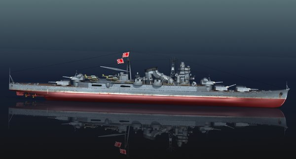 Japanese cruiser suzuya 3D model - TurboSquid 1442721