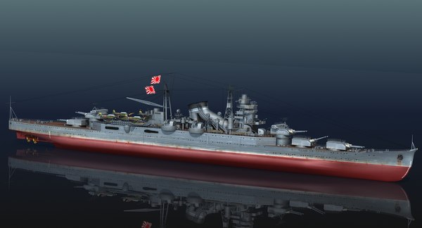 Japanese cruiser suzuya 3D model - TurboSquid 1442721