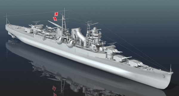Japanese cruiser suzuya 3D model - TurboSquid 1442721