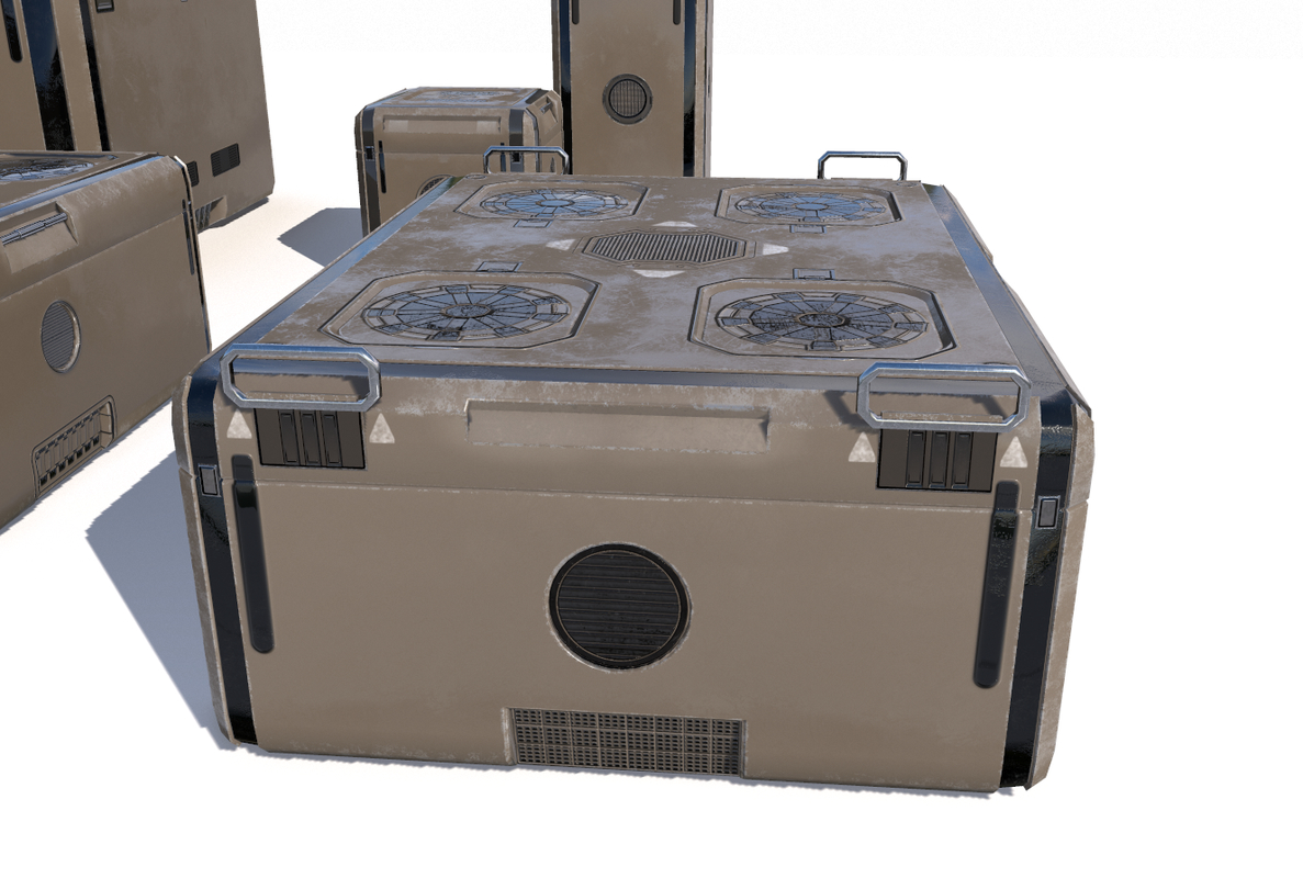 Futuristic cargo storage crate 3D model - TurboSquid 1444299