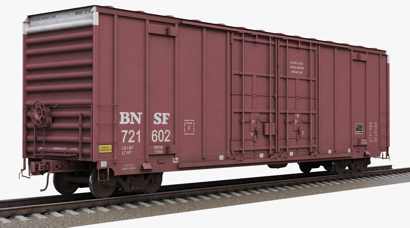 3D big railcars car rail model - TurboSquid 1457703
