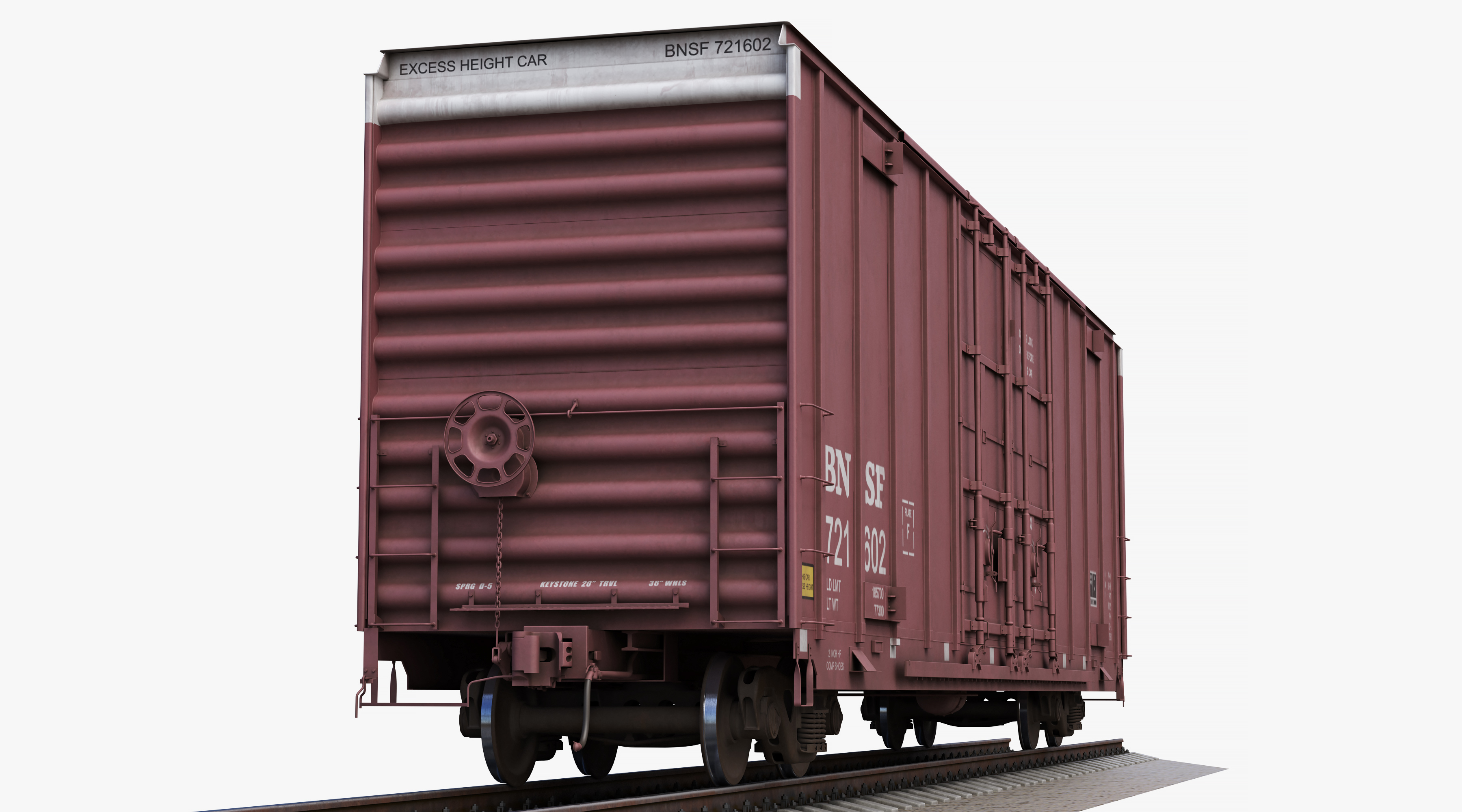 Railcars box car rail 3D model - TurboSquid 1461288
