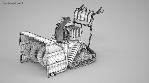 Heavy duty snow blower 3D - TurboSquid 1444442
