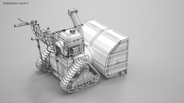 Heavy duty snow blower 3D - TurboSquid 1444442