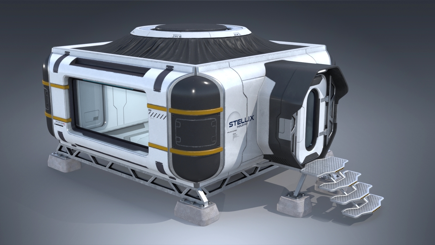 Sci-fi modular building interior 3D - TurboSquid 1444621
