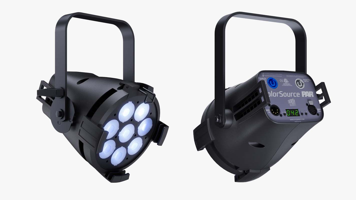 3d model colorsource par lights