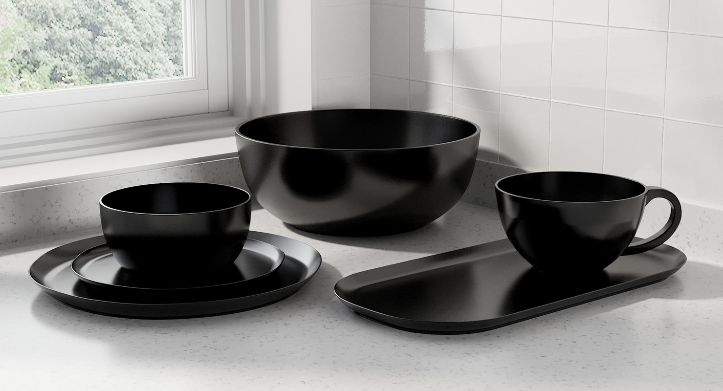 3D model realistic crisp matte black - TurboSquid 1444789