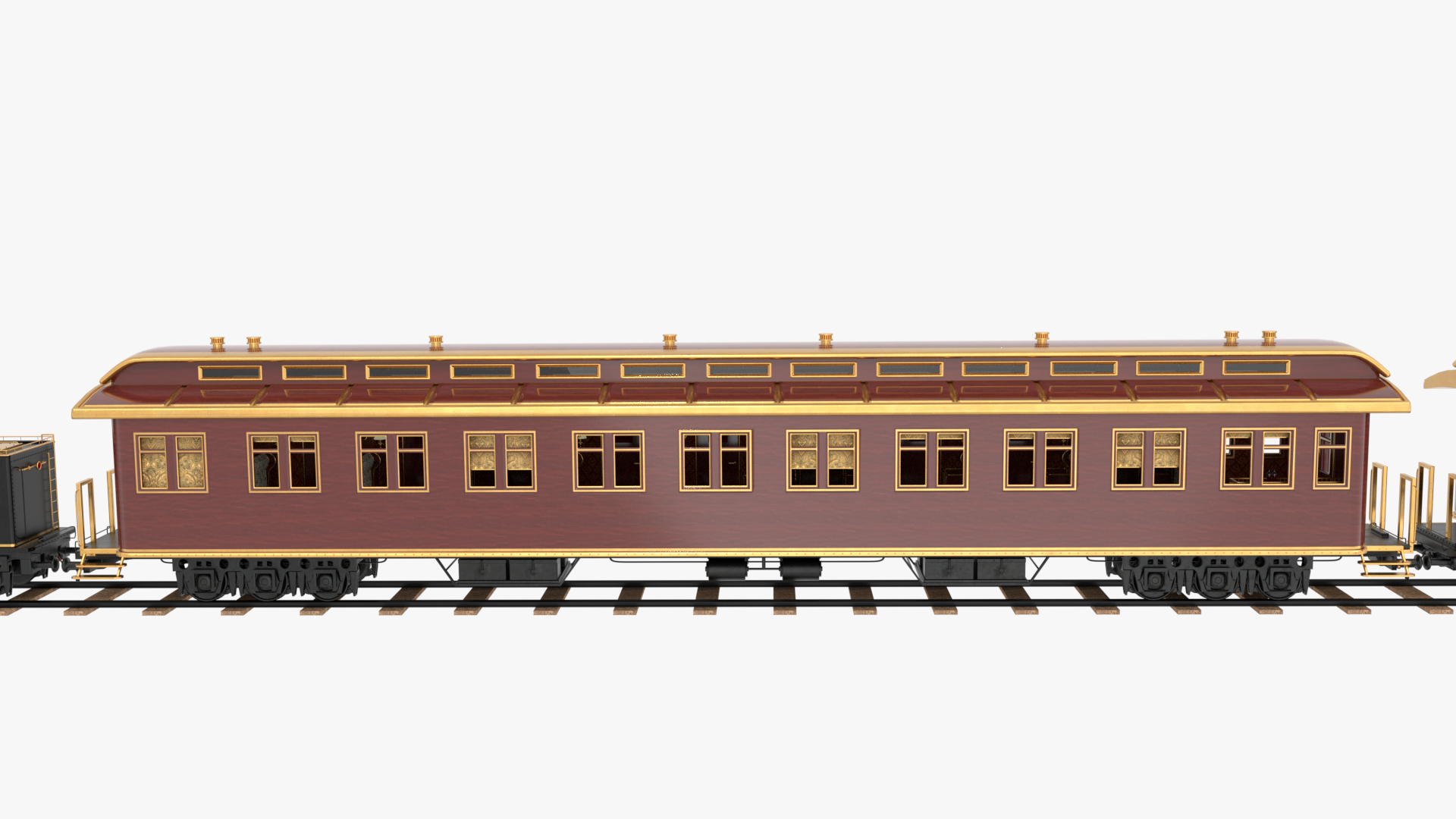 Steam train 3D model - TurboSquid 1440503