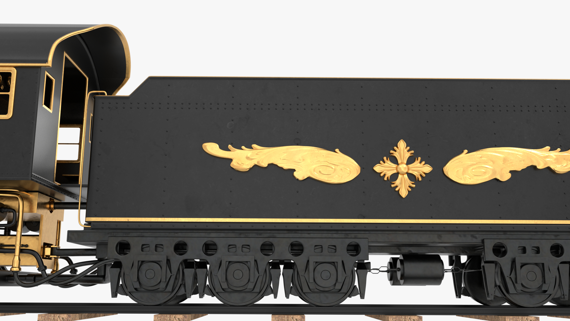 Steam train 3D model - TurboSquid 1440503