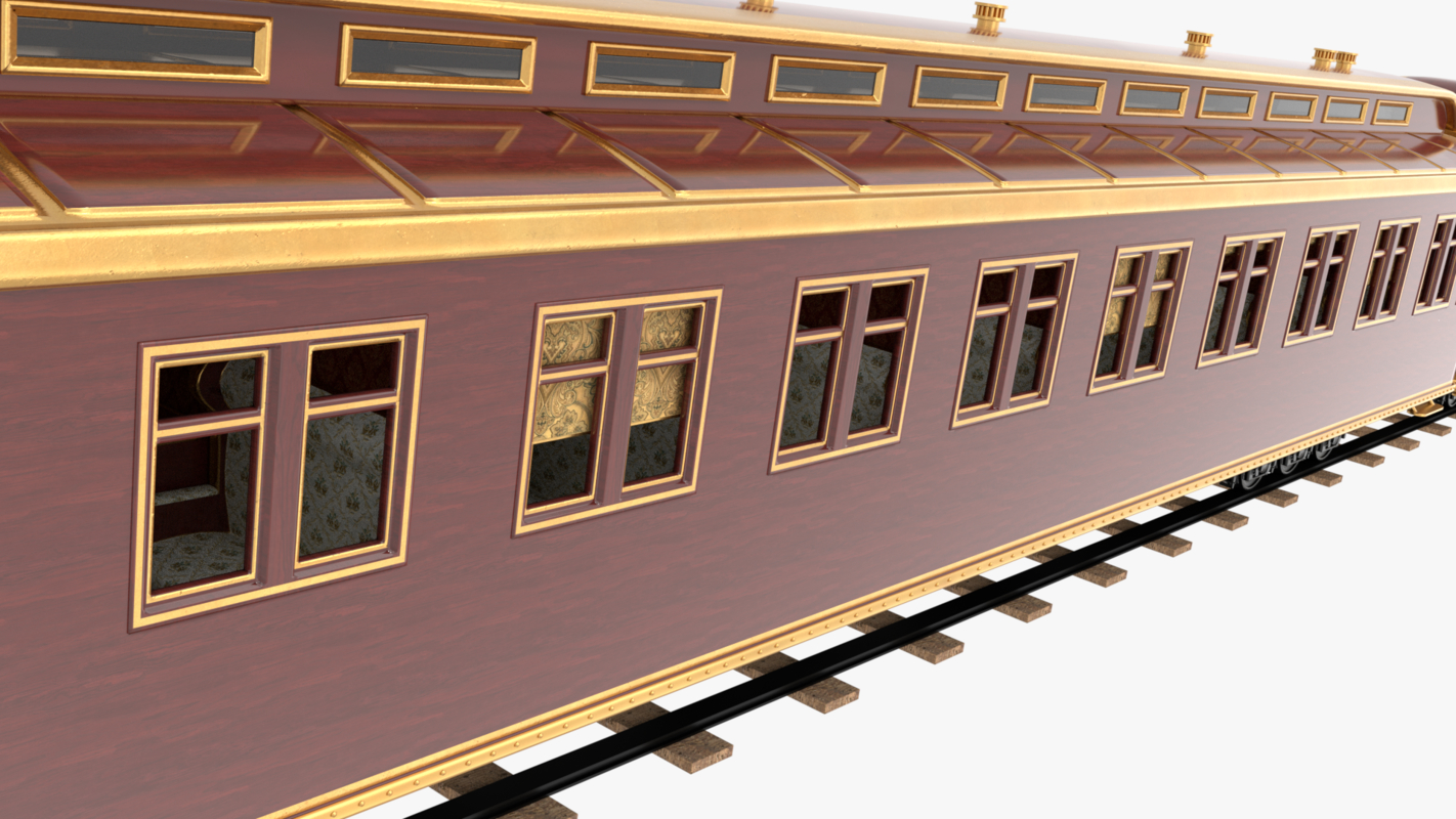 Steam train 3D model - TurboSquid 1440503
