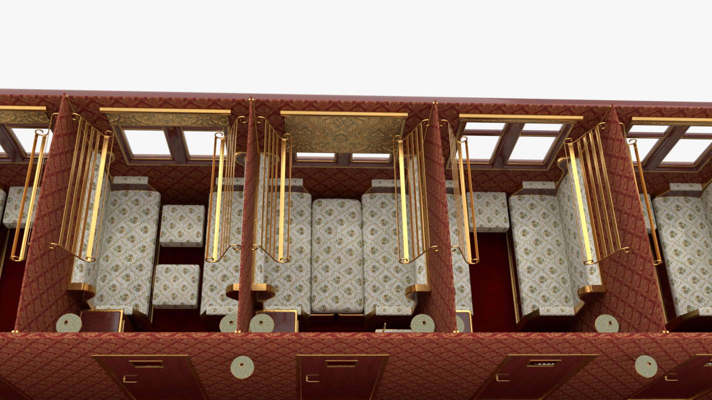 Steam train 3D model - TurboSquid 1440503