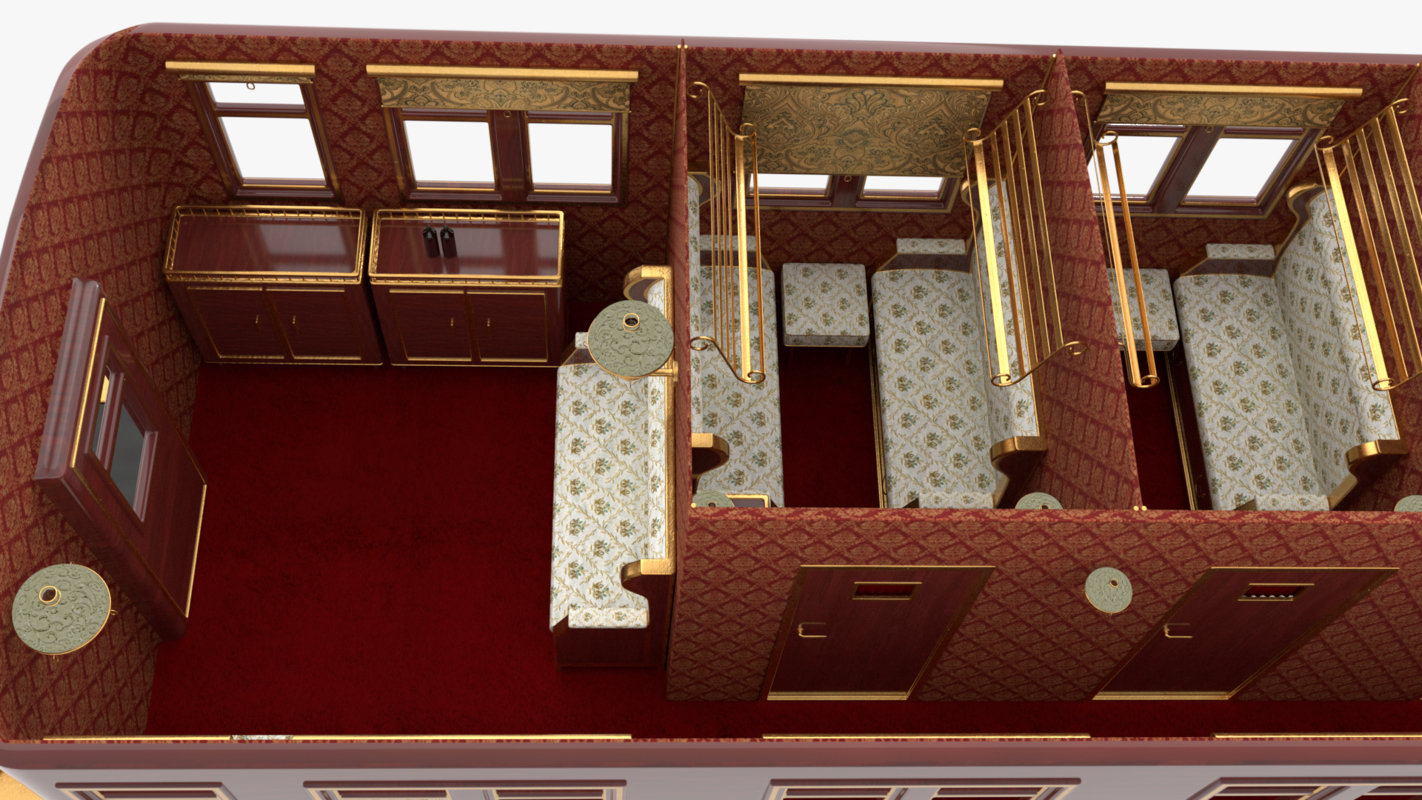 Steam train 3D model - TurboSquid 1440503