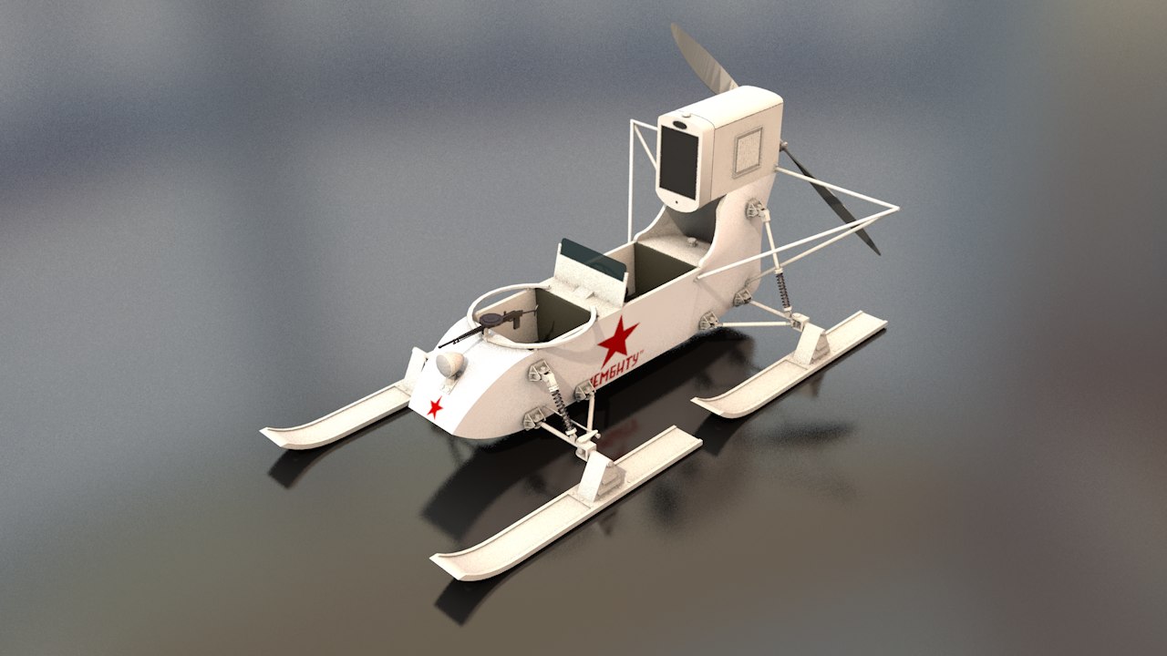 3D soviet aerosan rf8 military - TurboSquid 1444844