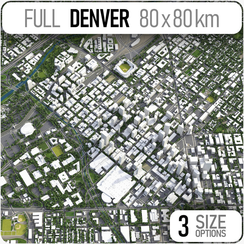 3D model denver city area - TurboSquid 1334285