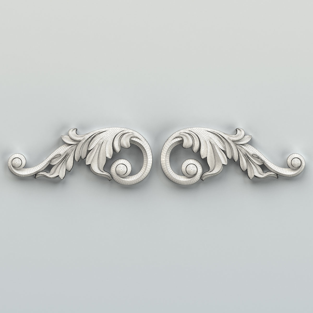 3D carved corner decor model - TurboSquid 1445001