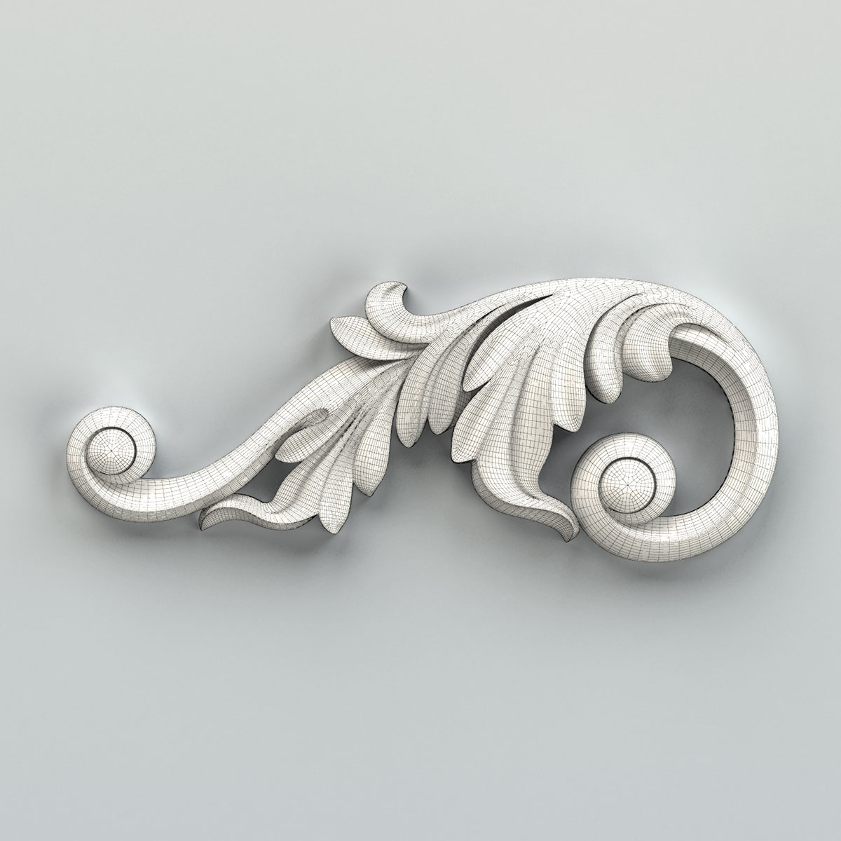 3D carved corner decor model - TurboSquid 1445001