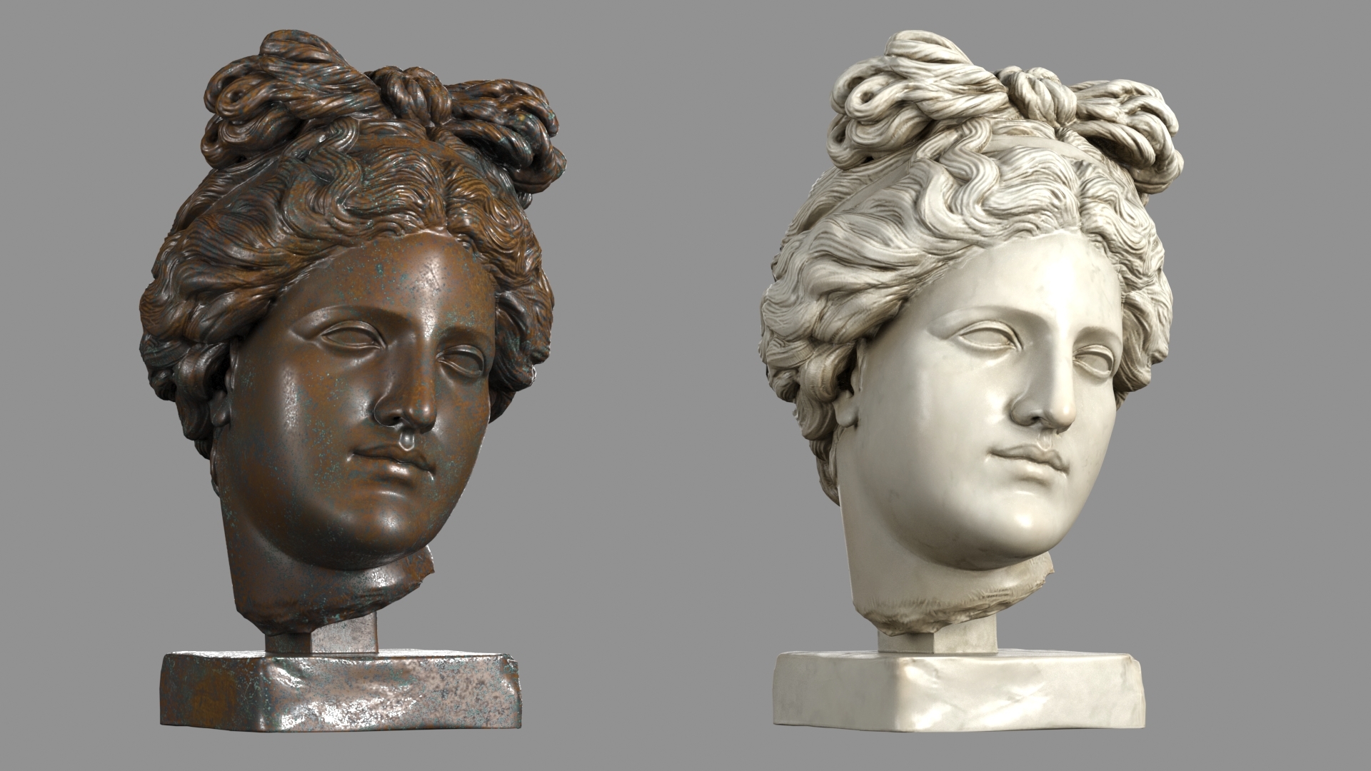 head sculpture aphrodite 3d model