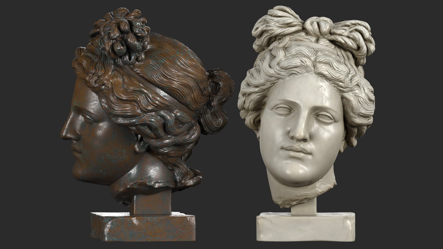 head sculpture aphrodite 3d model