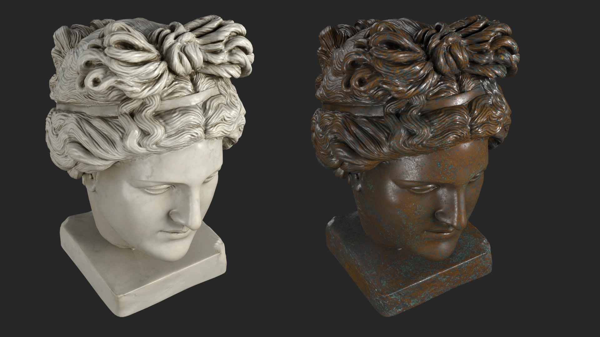 head sculpture aphrodite 3d model