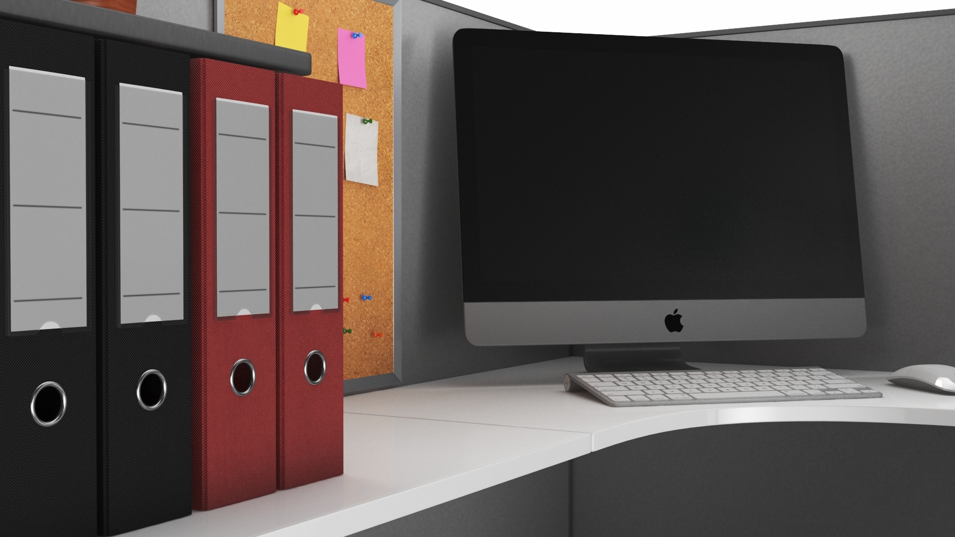 3D real office cubicle - TurboSquid 1445081